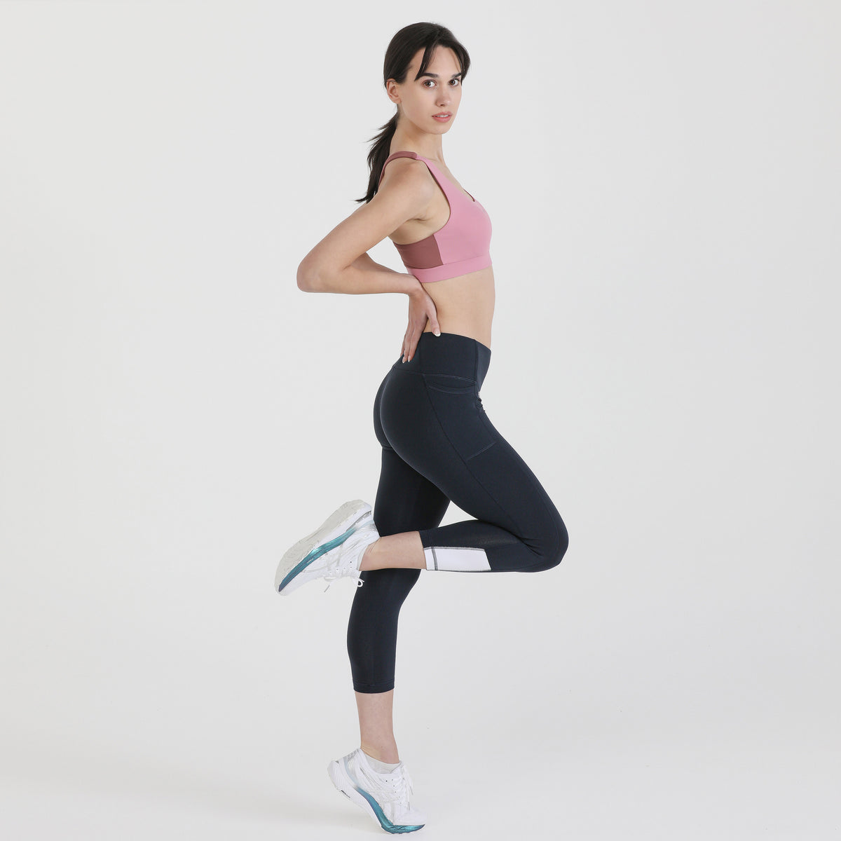 REACT TIGHT- 7/8 length- Ink / white. – Bella Bustiere